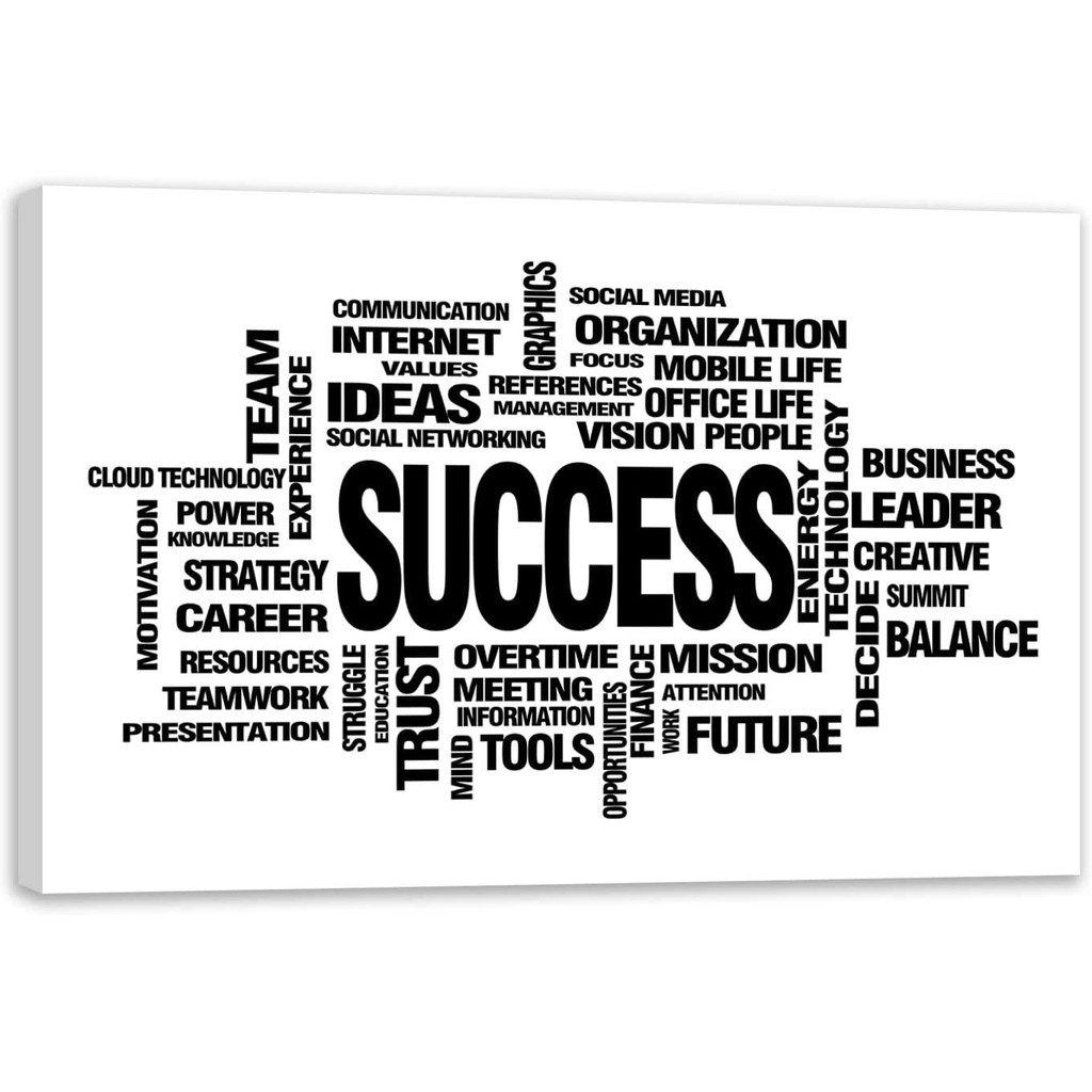 Success Wall Art Success Wall Decor Office Success Canvas Print Art ...