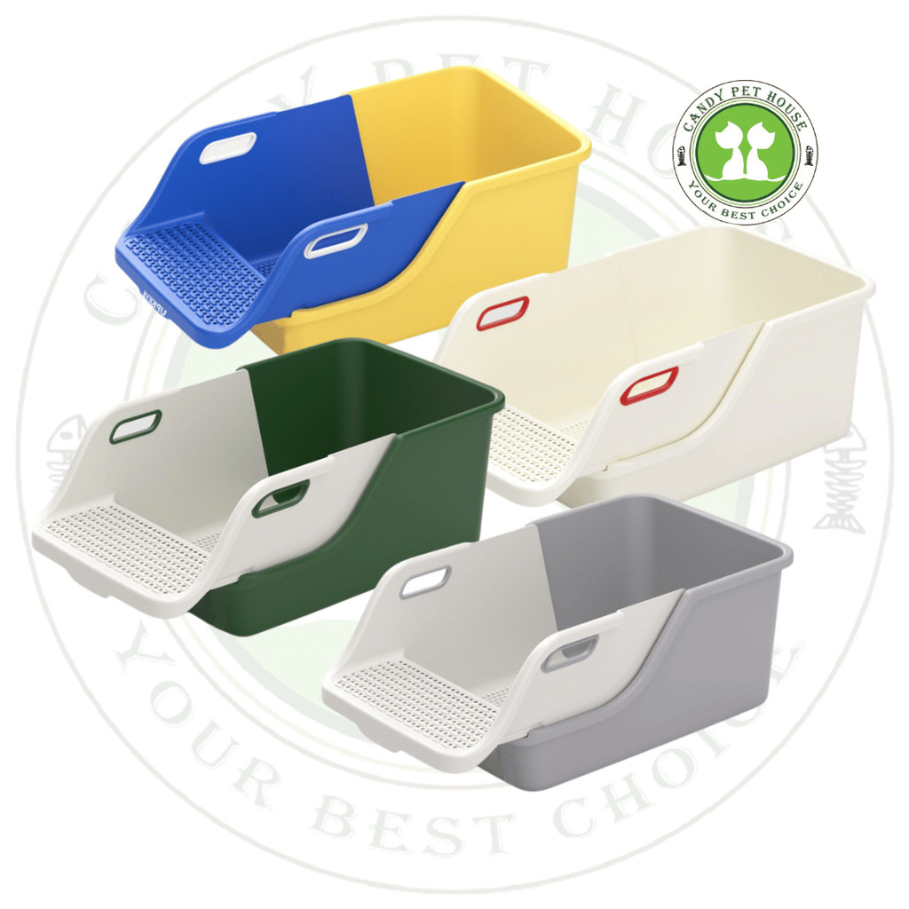 Upkeye Effortless Large Cat Litter Box / Semi-enclosed / Bekas pasir ...