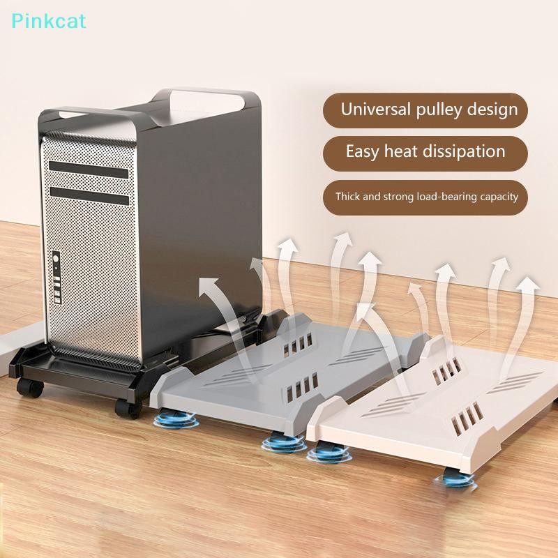 Pinkcat Computer Tower Stand Adjustable Mobile CPU Stand Gaming PC Case ...