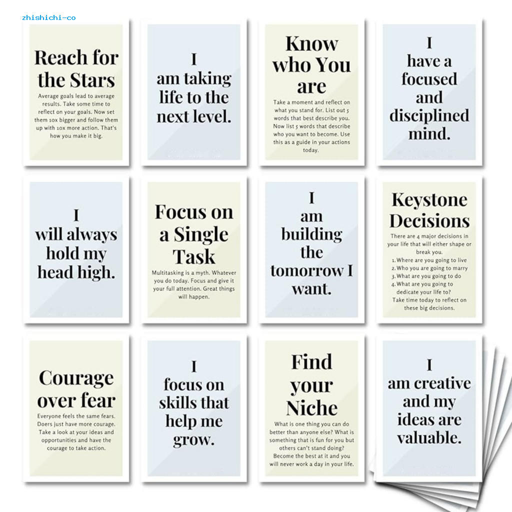 ZS* Positive Affirmation Cards for Daily Use Pocket-sized Motivation ...