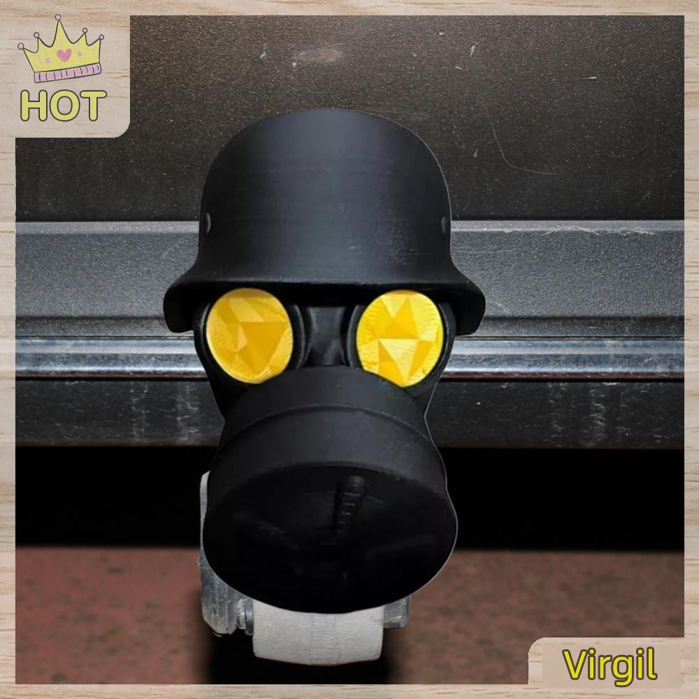 [Virgil.my] Trailer Hitch Cover With Steel Helmet And Gas Mask 3D ...