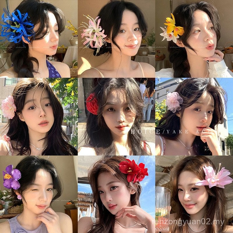 Kembara Awal Musim Bunga Klip Rambut Bunga Putih untuk Wanita 2025 Gaya ...