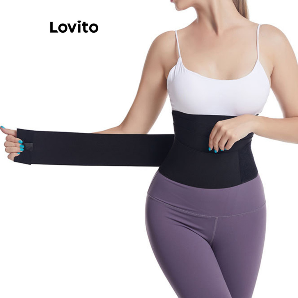 Lovito Casual Shapewear Tummy Control Seamless Wrap Shapewear for Women ...