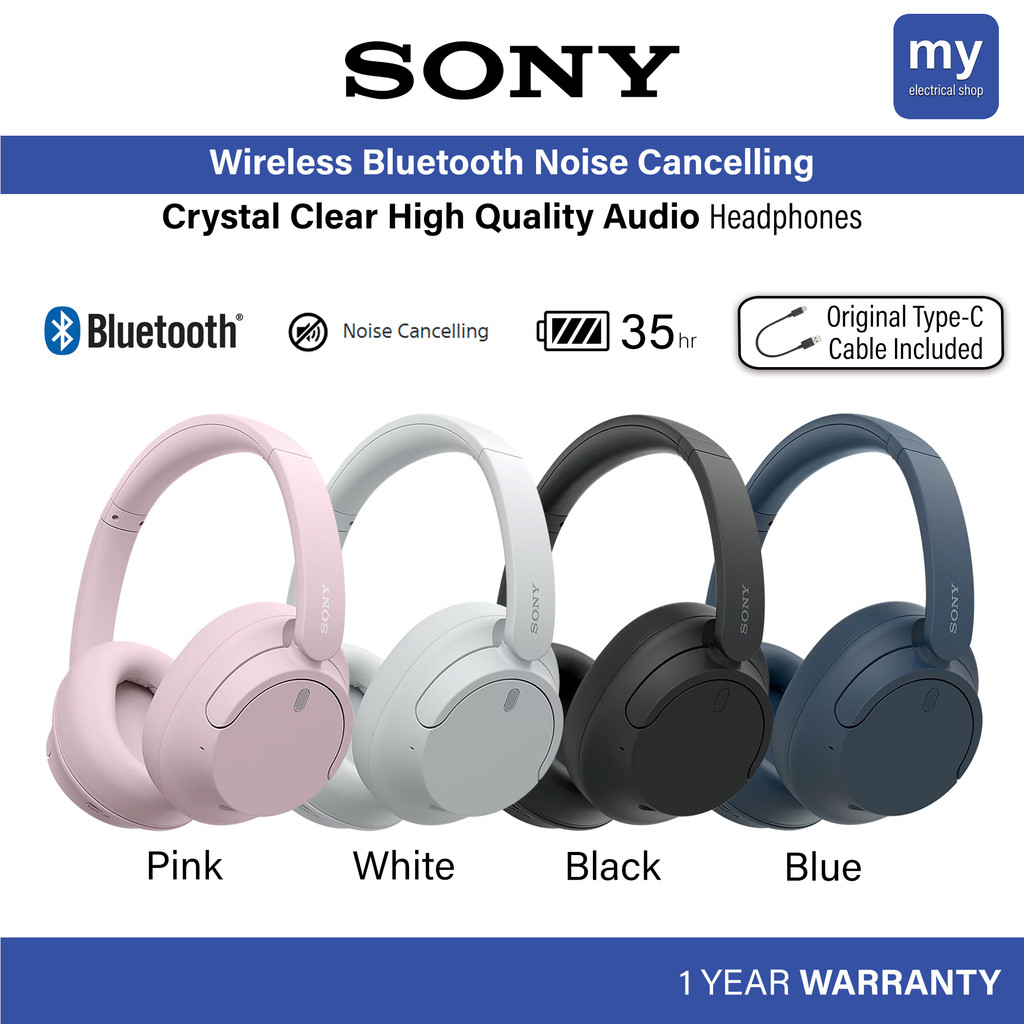 Sony Noise Cancellation Wireless Bluetooth Over Ear Headphones WH-CH720 ...