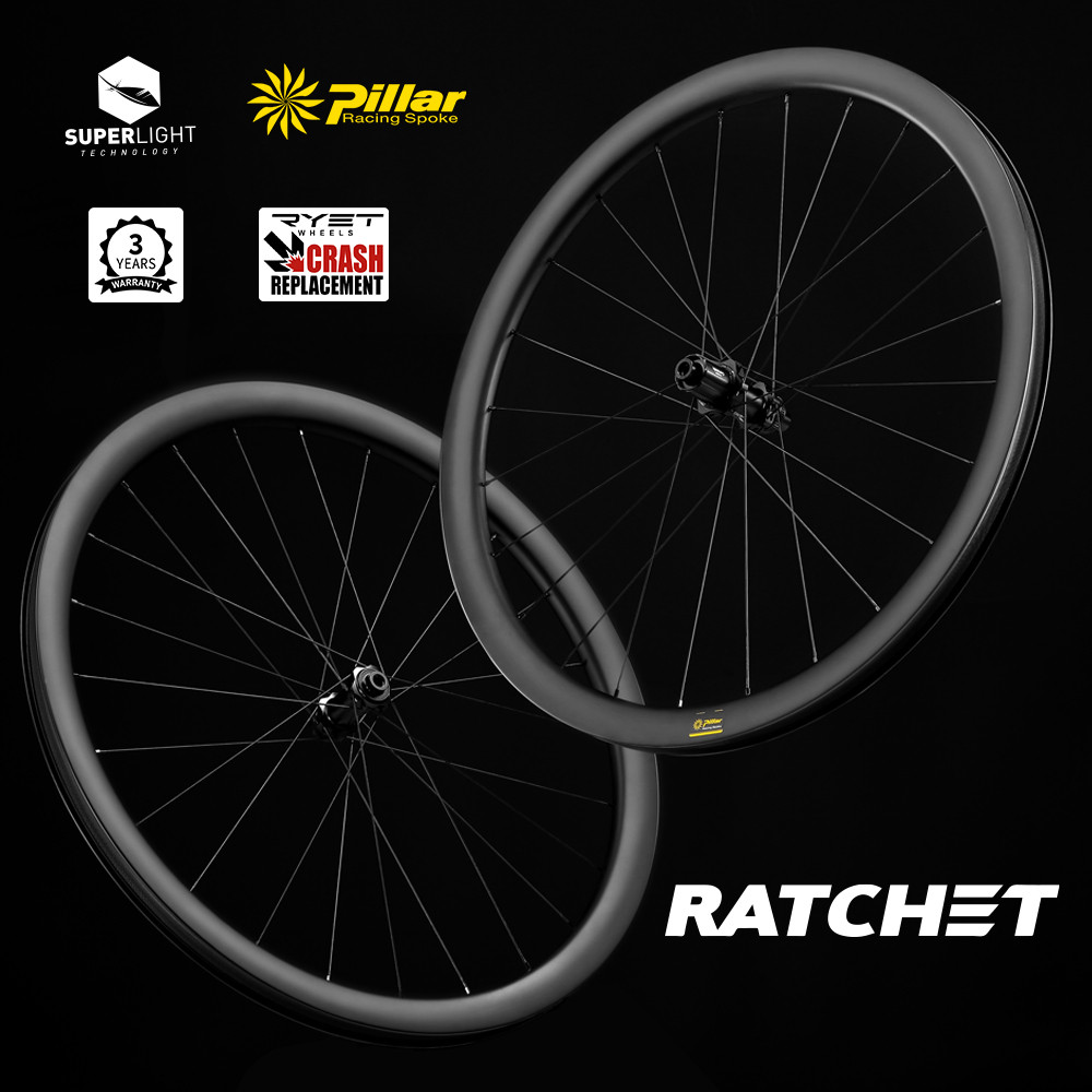 2025 RYET GRAVEL Carbon Wheelsets Disc Brake Ratchet Hub Tubeless Ready ...
