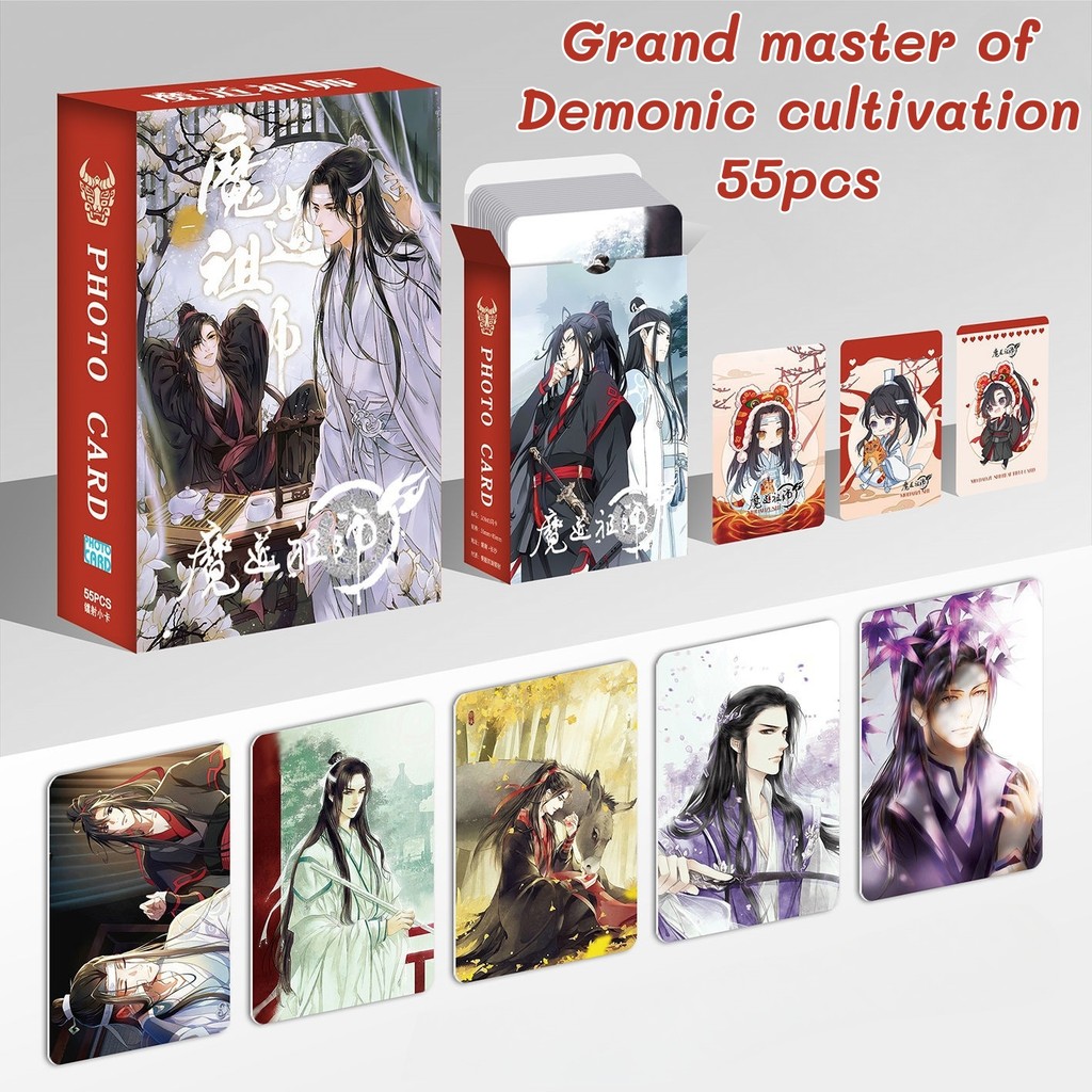 50-92pcs Manga Manhwa Grand master of Demonic cultivation Laser Holographic Lomo Cards Heaven ...