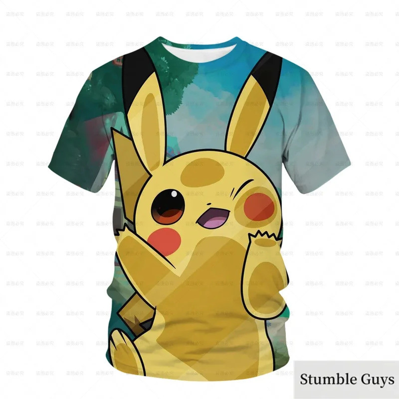 Summer Pokemon 3D Printed Kids T-Shirt Casual Sport Streetwear Pikachu ...