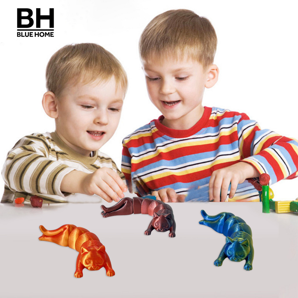 Realistic Cat Figurine Plastic Cat Decoration Adorable 3d Printed Cat ...