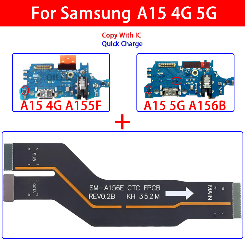 WITH IC USB BOARD Charging Dock Jack Plug Socket Port + Main Motherboard Flex Cable For Samsung ...