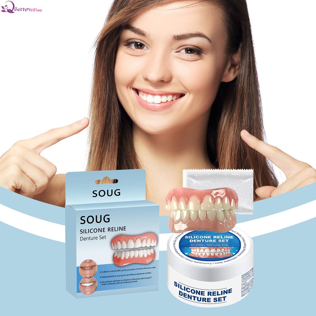 Silicone Reline Denture Set Whitening Dentures Simulation Braces ...