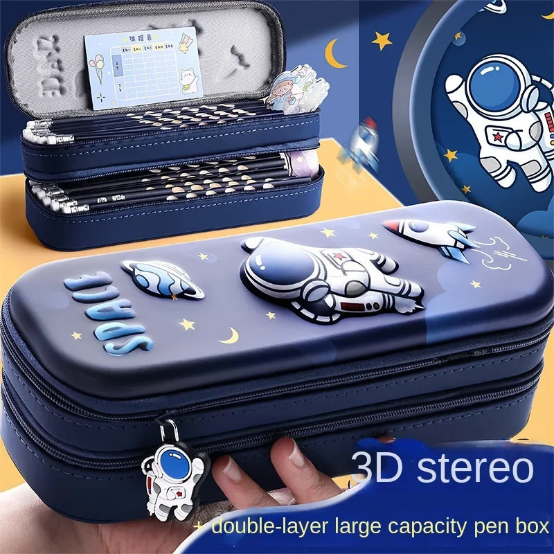Kartun Pencil Box Cute Pencil Case Creativity Double layered Pencil Box ...