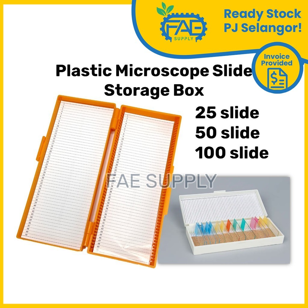 Plastic Microscope Slide Storage Box 25 slide 50 slide 100 slide for ...