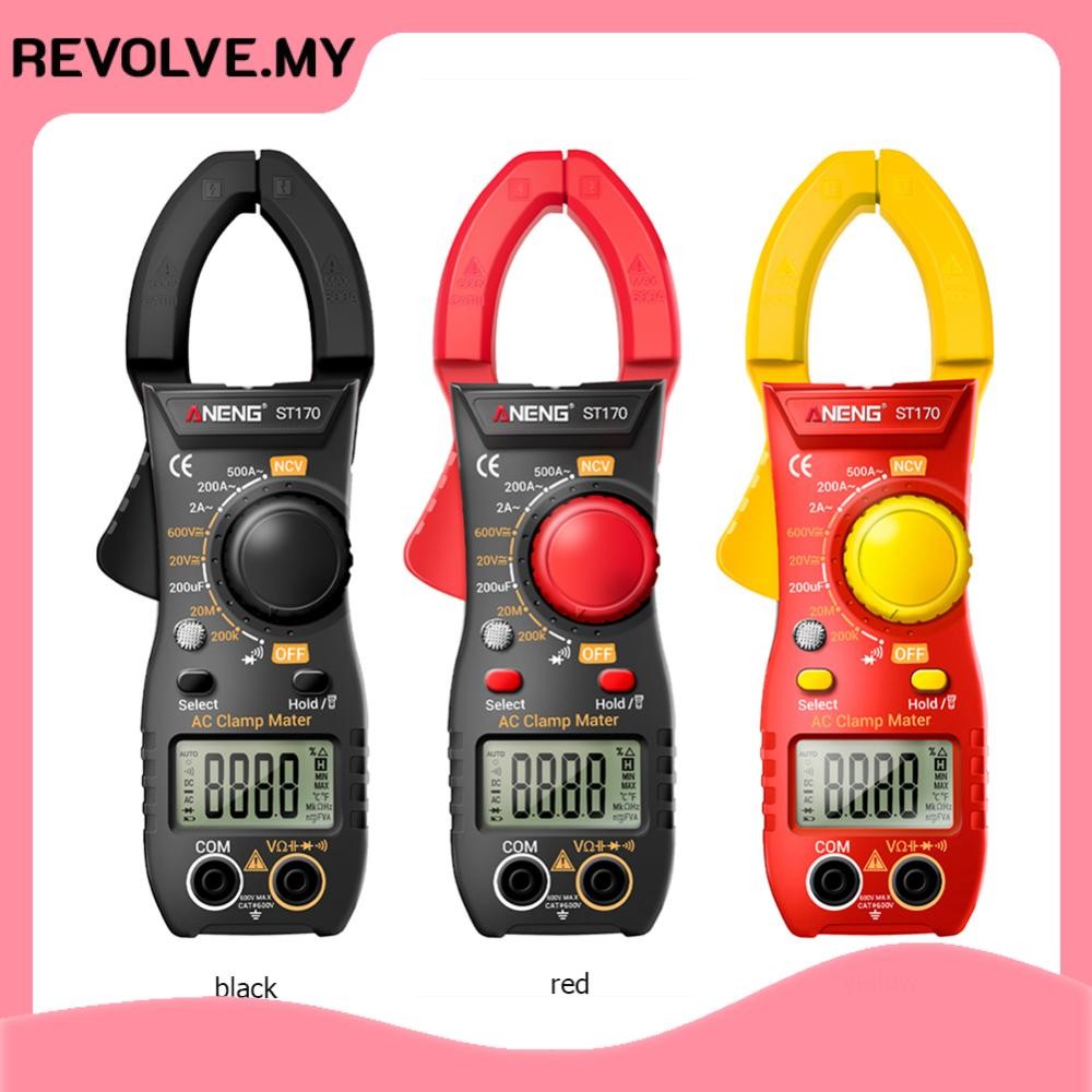 DC/AC Current Multimeter Ammeter Voltage Tester 500A ST170 Digital ...