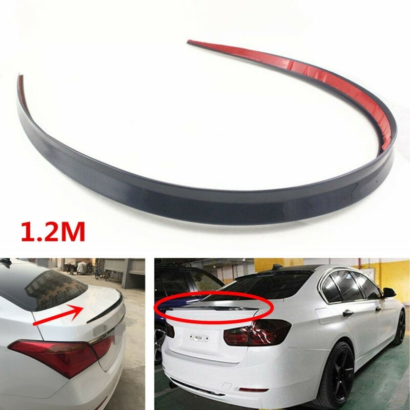 KUM .2M Black Soft Car Rear Roof Trunk Spoiler Rear Wing Lip Trim ...