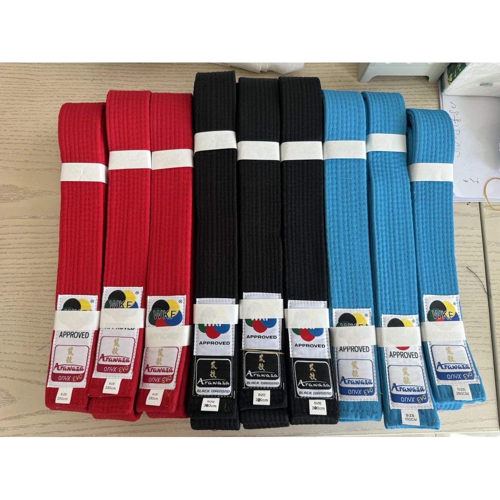 Arawaza Jujitsu Karate Taekwondo Special Belt 2.4m-3.0m Black Blue Red ...
