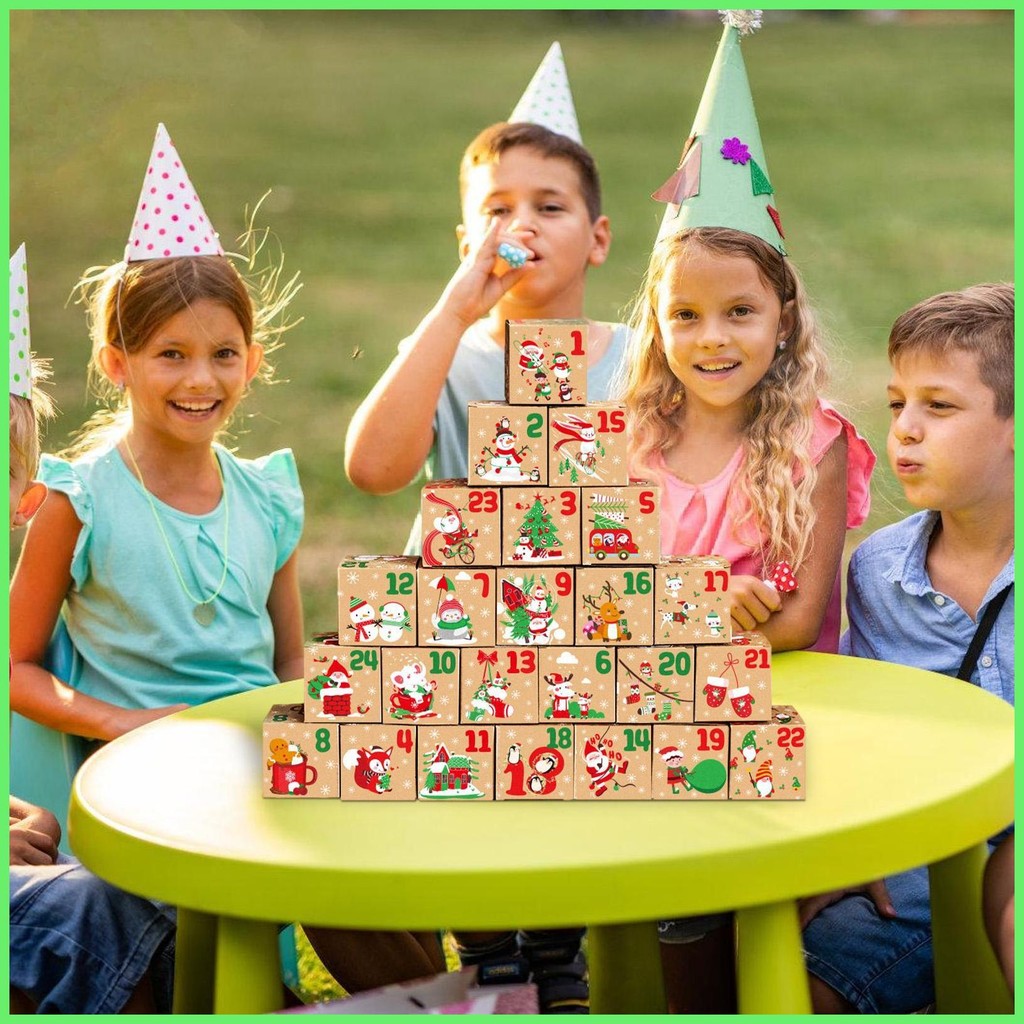 Christmas Countdown Treasure Box Seasonal Fillable Boxes 24 Days Count ...