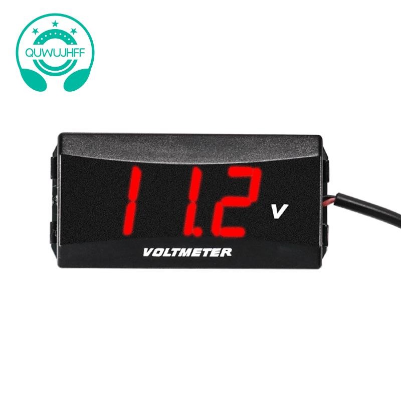 Motorcycle Mini LED Digital Voltmeter Monitor Panel Meter Volt Voltage ...