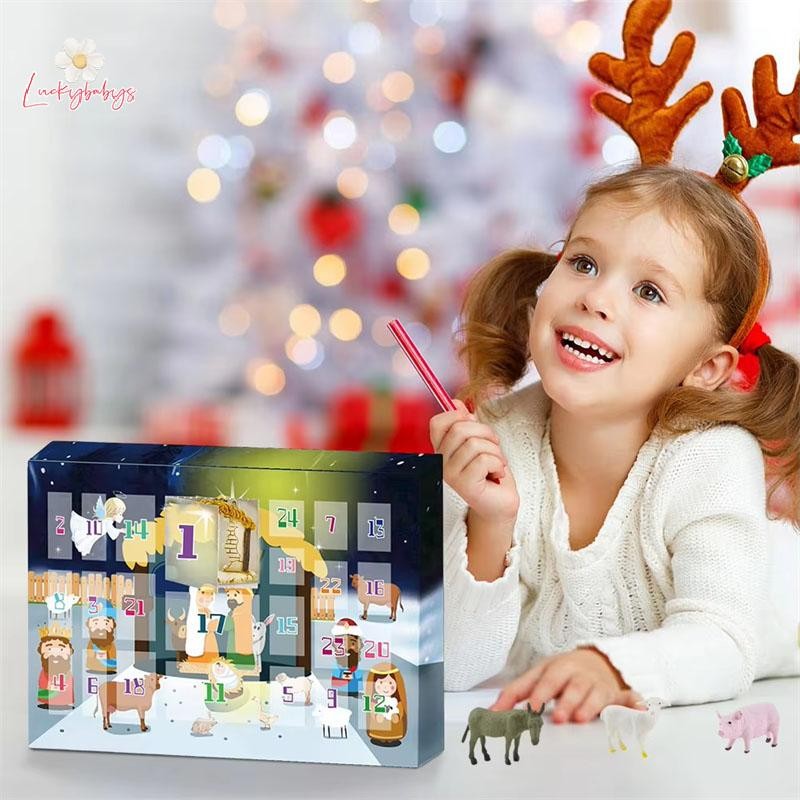 Luckybabys> Nativity Advent Calendar 24 Days Mini Figurines, Nativity ...
