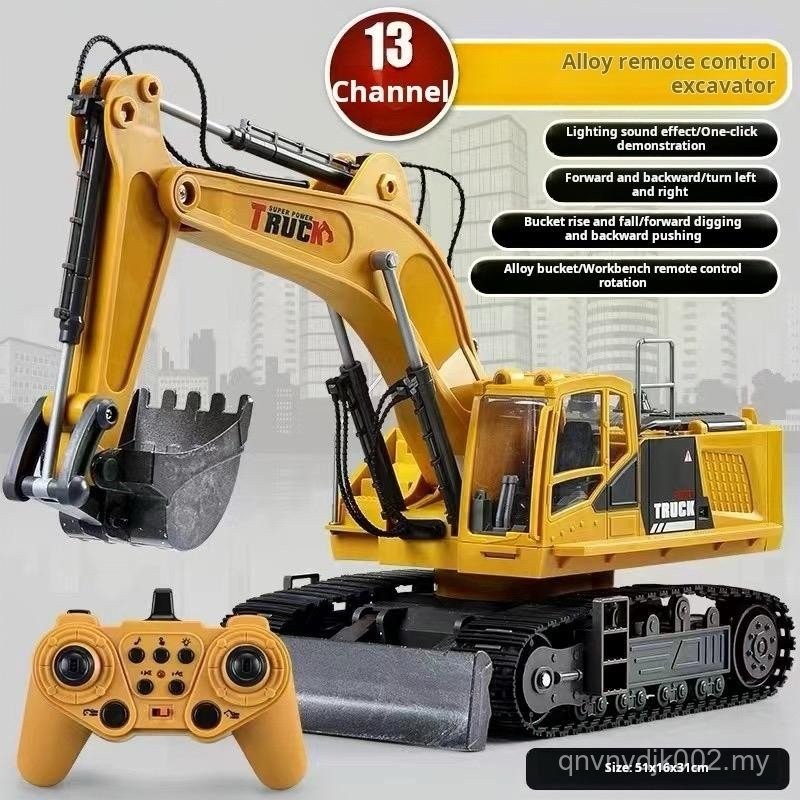 13 CHANNEL Die Cast RC Excavator Remote Control Car Kereta Kapal Korek ...