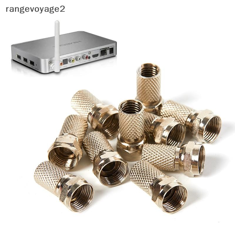 [rangevoyage2] 10 Pcs Metal Twist On RG6 F Type Coaxial Cable Connector ...