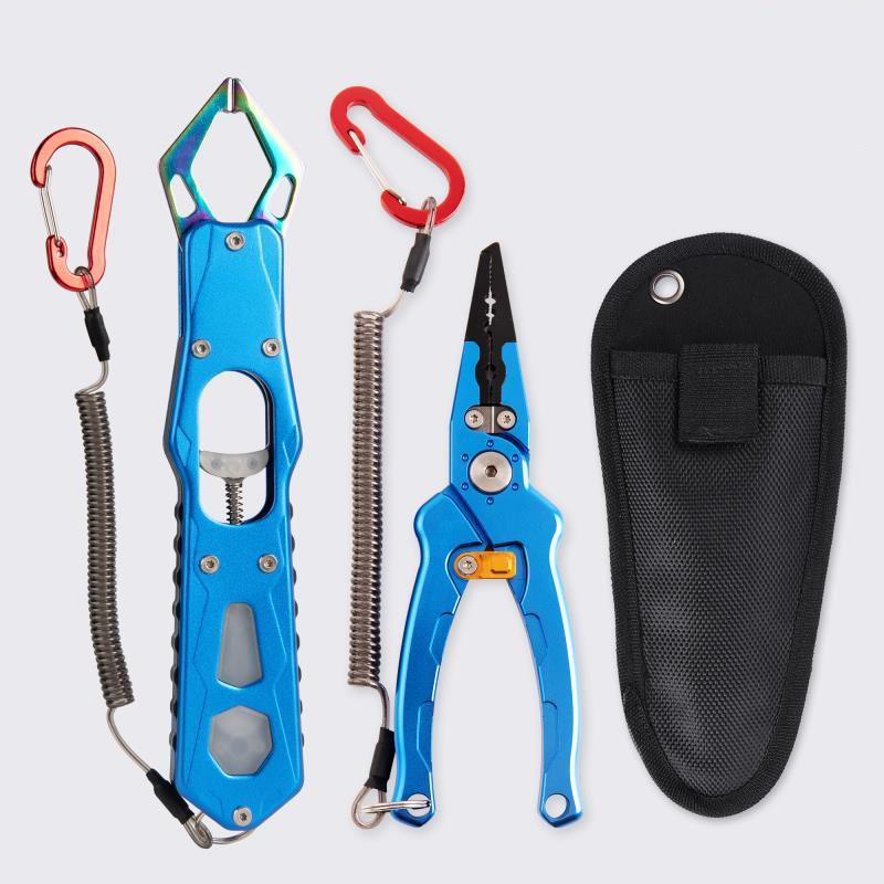 Luminous Fish Controller Aluminum Alloy Lure Pliers Fish Controller Set Outdoor Fish Clamp Fish ...