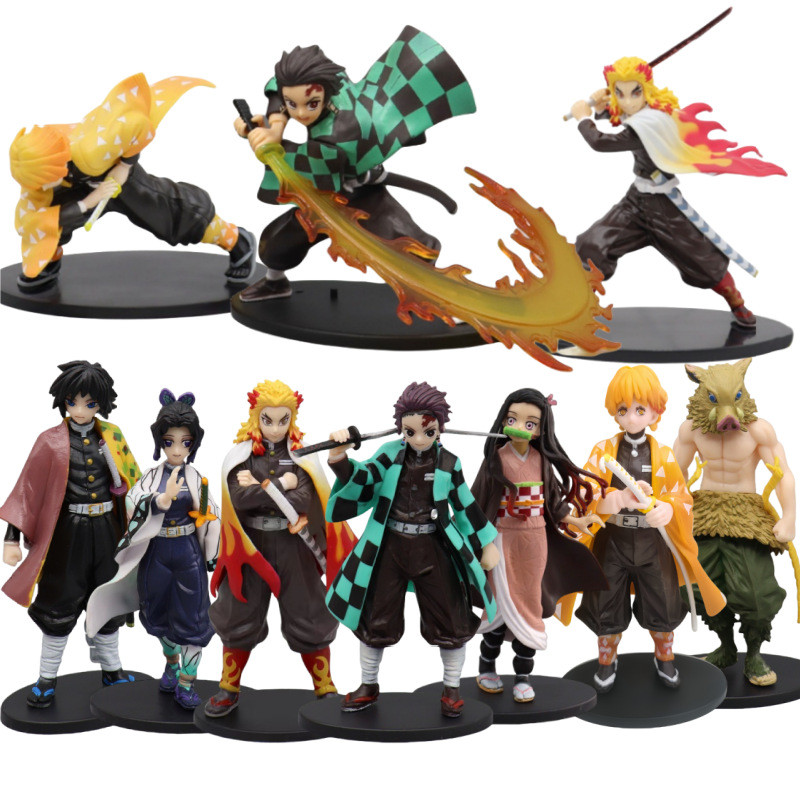 Demon Slaye Model Tanjiro Kamado Statue Nezuko Akaza ZenitsuHashira ...