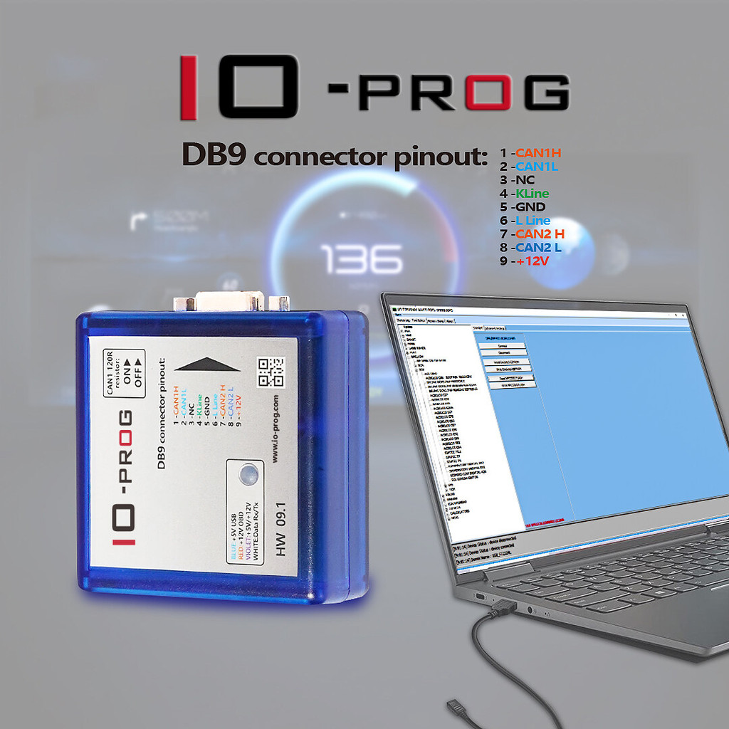 New Release IO-PROG ECU Programmer BD9 Pinout I/O Terminal IO PROG HW 09.1 FLASH/EEPROM K-Line ...
