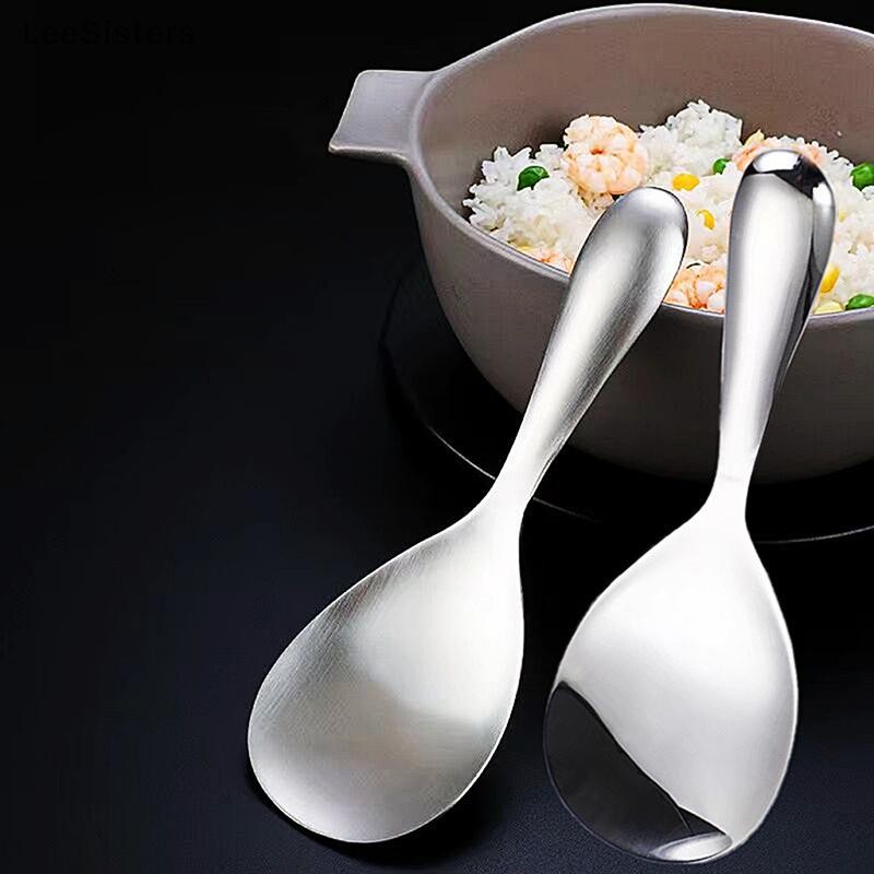LeeSisters Thicken Stainless Steel Rice Spoon Japanese Style Long ...