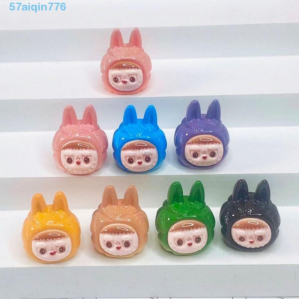 AIQIN 8pcs Labubu Model Dolls, Crafts Gradient Color Labubu Resin ...
