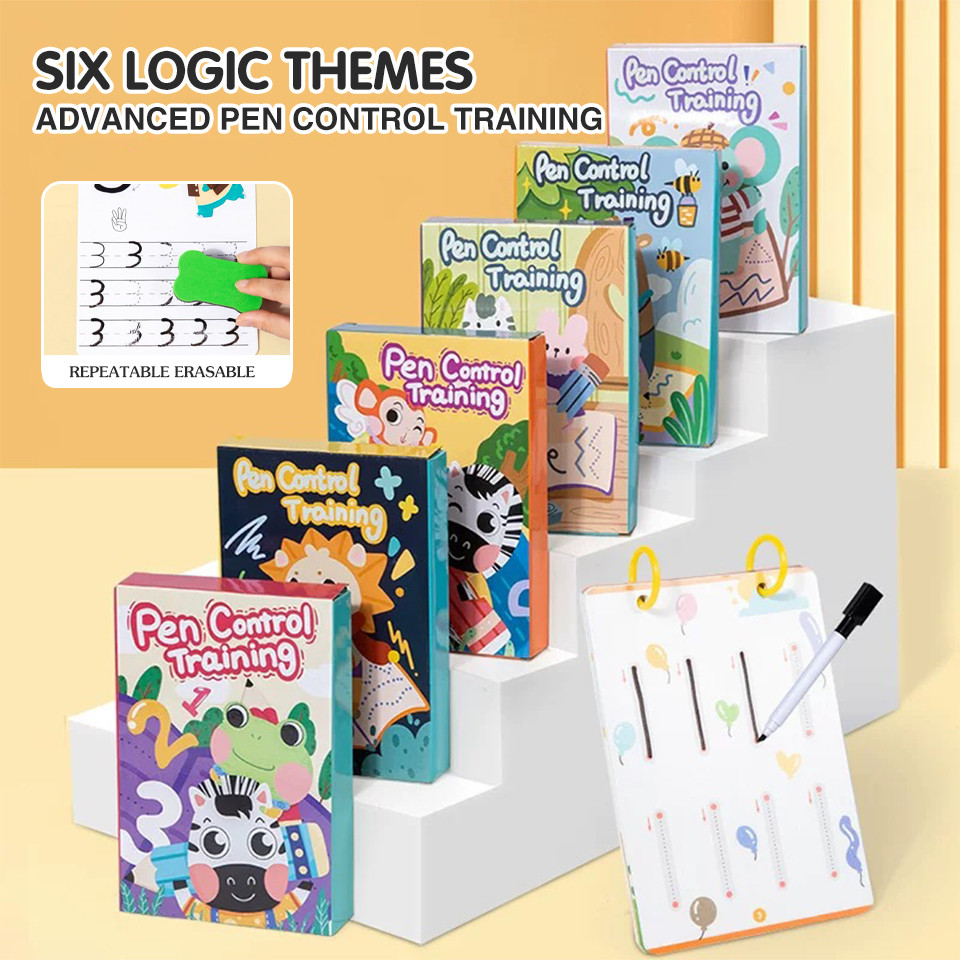 Kid Magical Tracing Workbook with Erasable Pen Control Educational ...