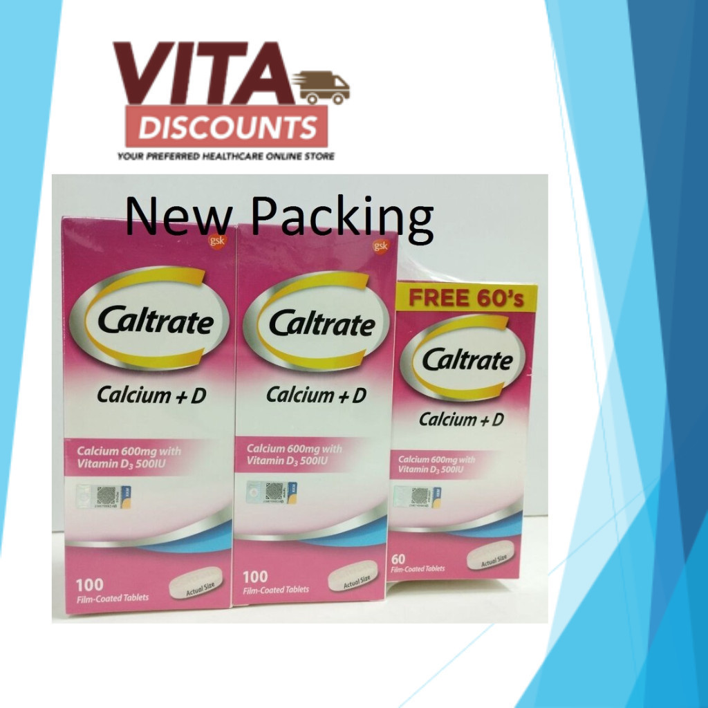 [TANPA PLUS] CALTRATE CALCIUM+D TABS 100S PACK-OF-2+60S EXP09/2025 ...