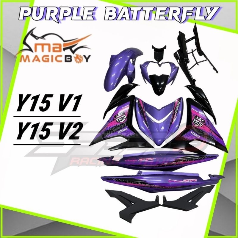 MAGICBOY COVER SET PURPLE BUTTERFLY Y15 V1 V2 UNGU Y15ZR | Shopee Malaysia