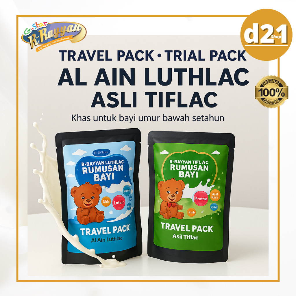 ORIGINAL HQ TRIAL TRAVEL Pack R-Rayyan Susu Kambing Formula 0-12 Bulan ...