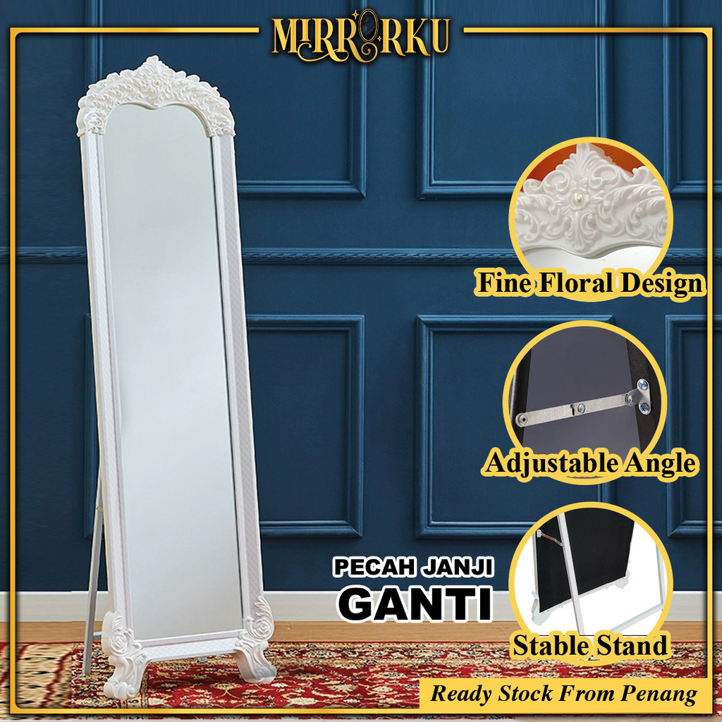 MIRRORKU Cermin Panjang Cermin Kahwin European Mirror Stand Full Wall ...