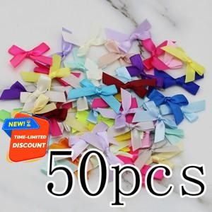 (50 Pcs/Bag) 4 Cm Wide Ribbon Bows In Various Colors Making Hairpin ...