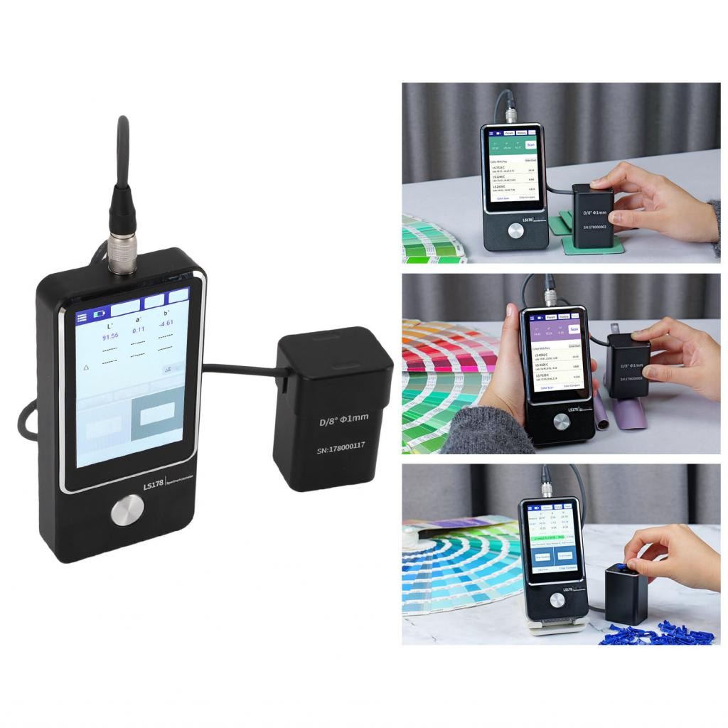 Digital Paint Color Meter Full Spectrum LED Light Source 3.5 Inch Touch ...