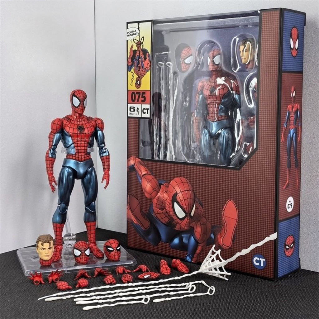 Ct Toy Peter Parker Spider-Man Mafex 075 Action Figure SpiderMan Model ...