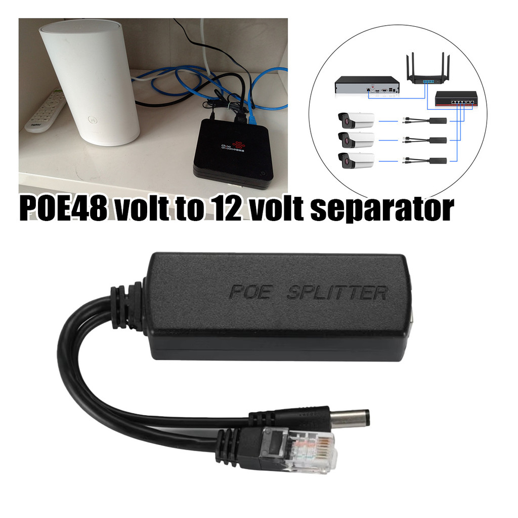 48V to 12V POE Splitter Adapter Active DC Adaptive Separator Isolated ...