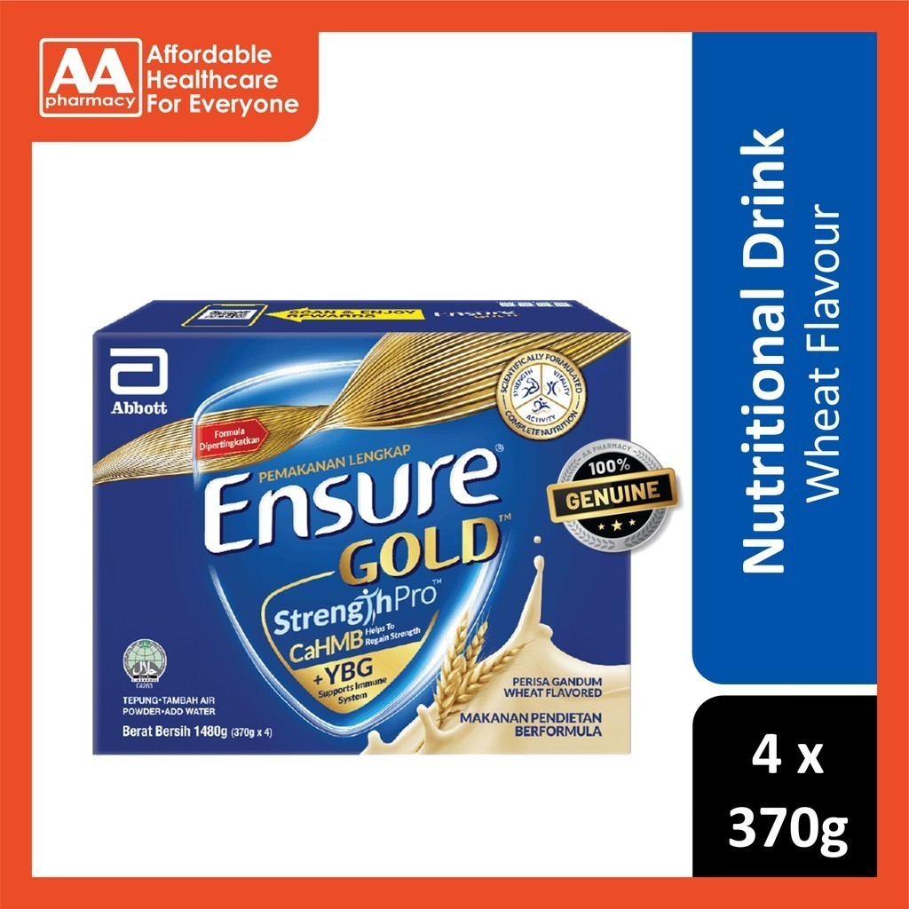 Abbott Ensure Gold StrengthPro Complete Nutrition Drink 4x370g (Wheat ...