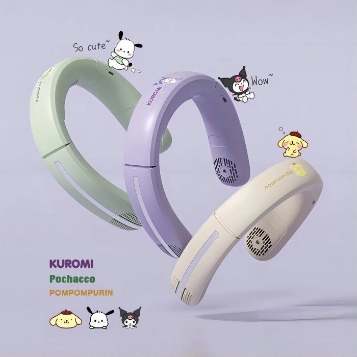 Original Sanrio Portable Neck Fan Mini Hanging Smart Neck Fan ...