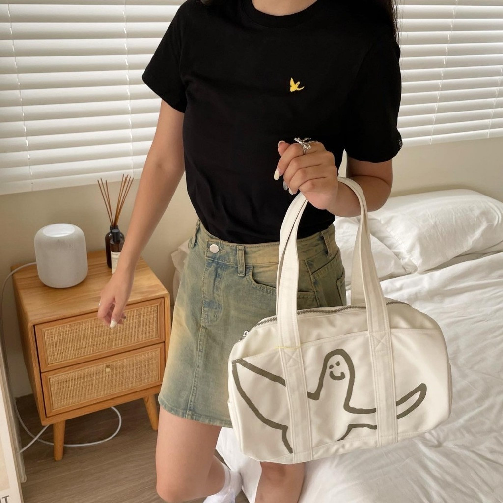 WHATITISNT Little Angel Round Roll Cylinder Bag Handbag Duffel Gym Men ...