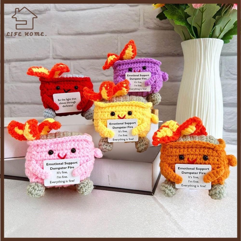 YELGIRL Emotional Support Dumpster Fire, with Positive Card Dumpster ...