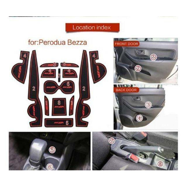 PERODUA BEZZA Interior Car Slot Mat Storage Tank Non Slip Mat Carpet ...