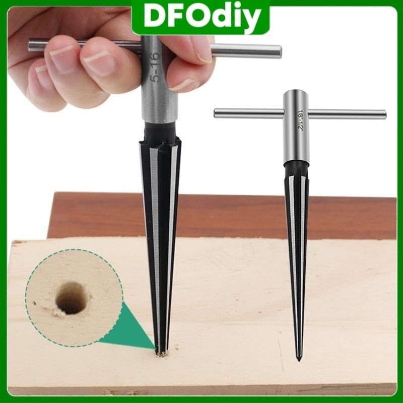 DFOdiy T Handle Taper Reamer Fluted Chamfer Reaming Guitar Bridge Pin ...