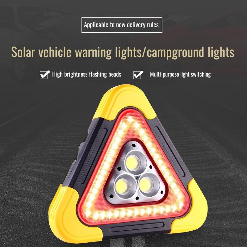 Car Emergency Lights SolarPowered Tripod Lighted Reflective Emergency ...