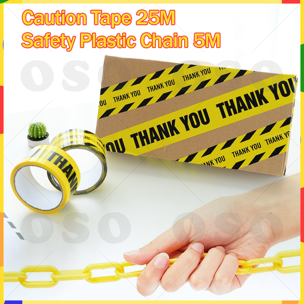 5 Meters Traffic Safe Warning Plastic Chain / 25M Caution Tape Do Not ...