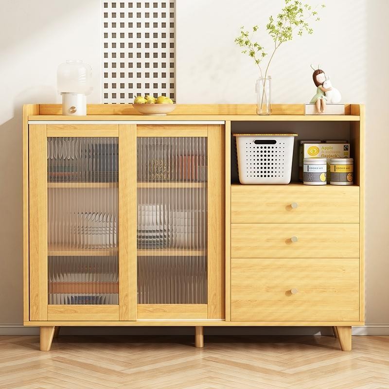 Solid wood color dining sideboard small size cabinet storage cabinet ...