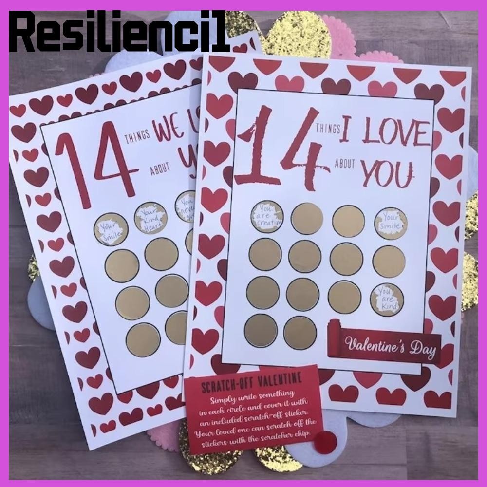 RESILIENCI1 Valentine Scratch Print, White Cardboard Print Card ...