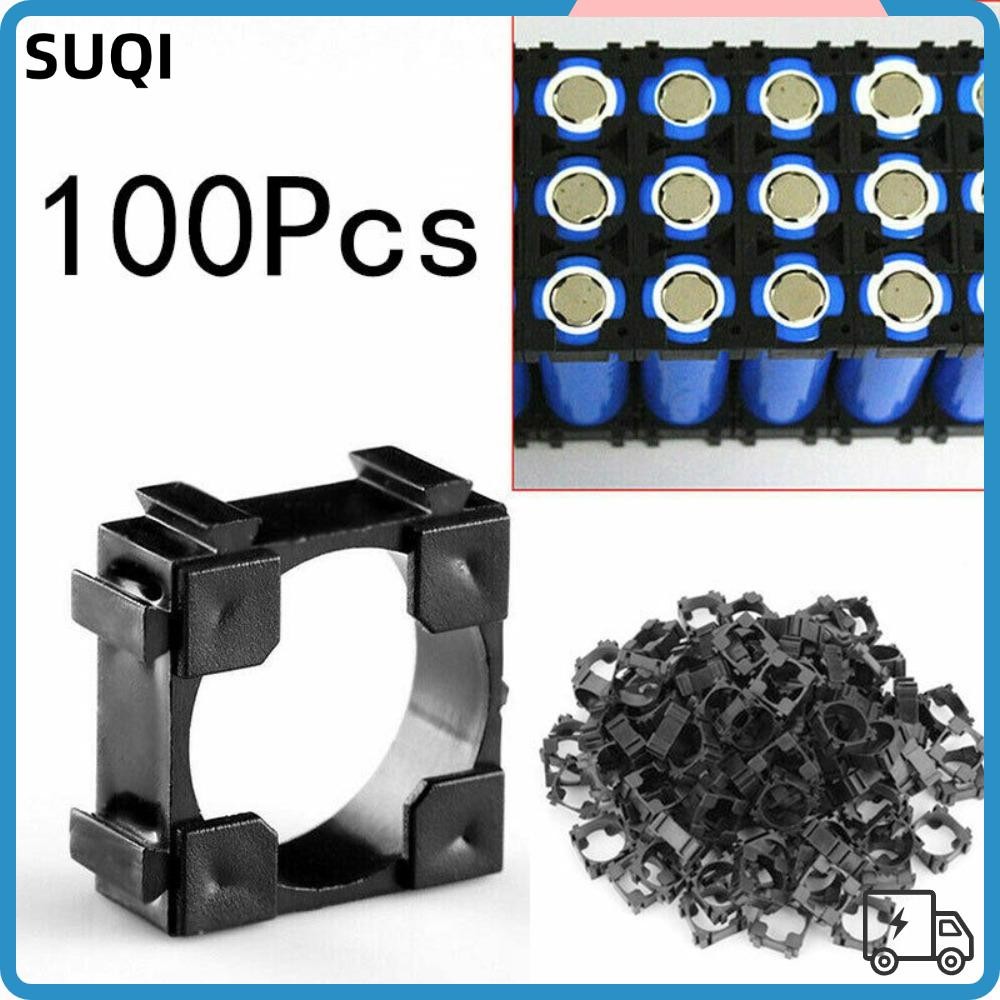 LUCKY-SUQI 100Pcs/bag Battery Bracket, Portable Plastic 18650 Battery ...