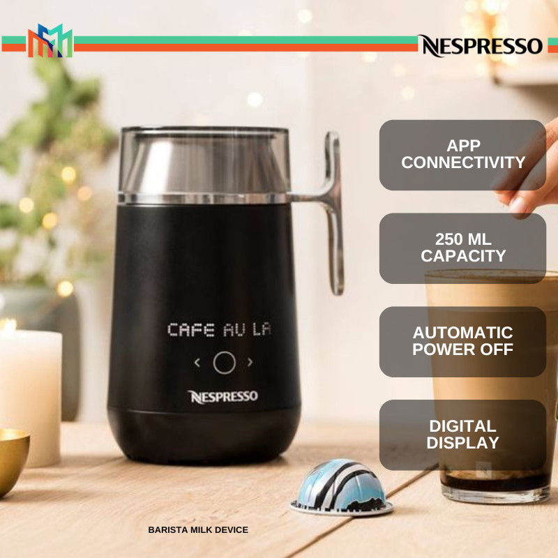 Nespresso Barista Milk Device Frother App Connectivity Digital Display ...